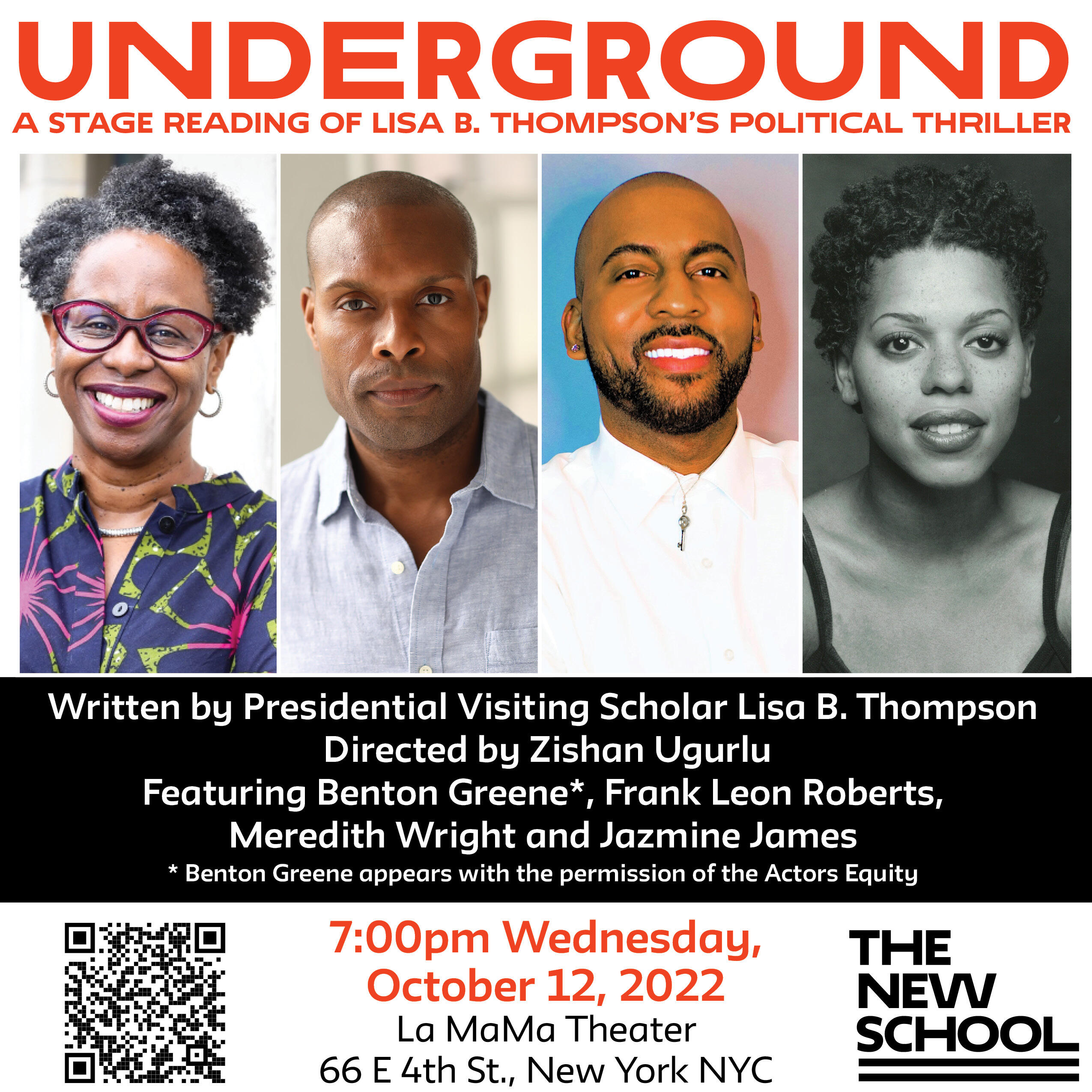 PLAY READING: UNDERGROUND by LISA B. THOMPSON