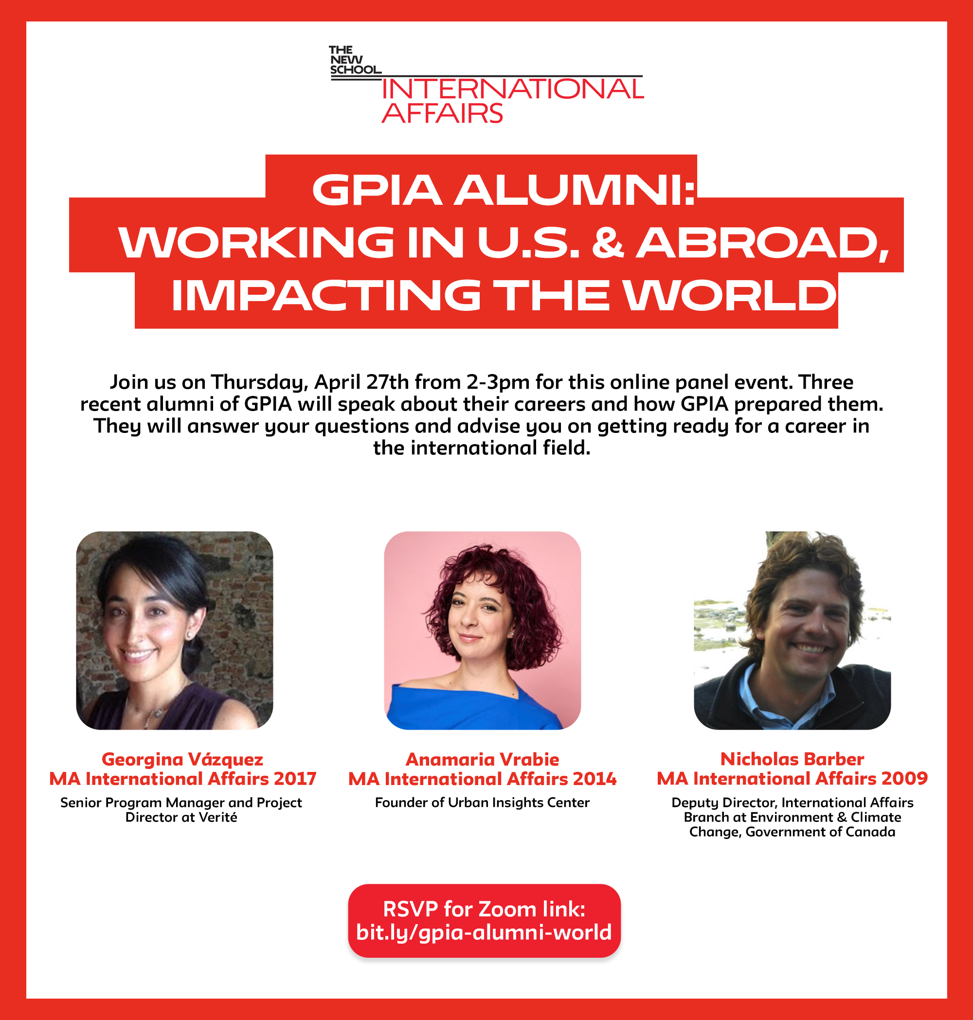 ONLINE | GPIA Alumni: Working in the U.S. and Abroad, Impacting the World