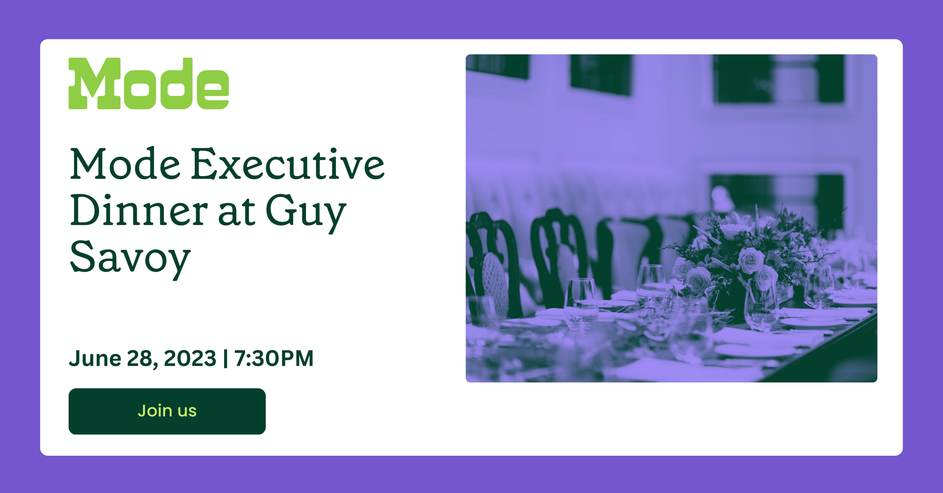 Mode Executive Dinner at Guy Savoy