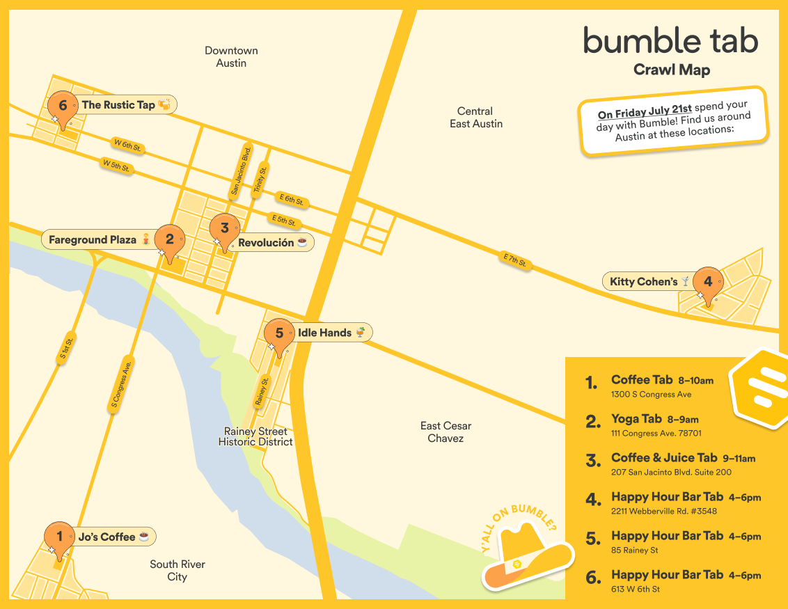 BUMBLE IRL: AUSTIN TAB CRAWL