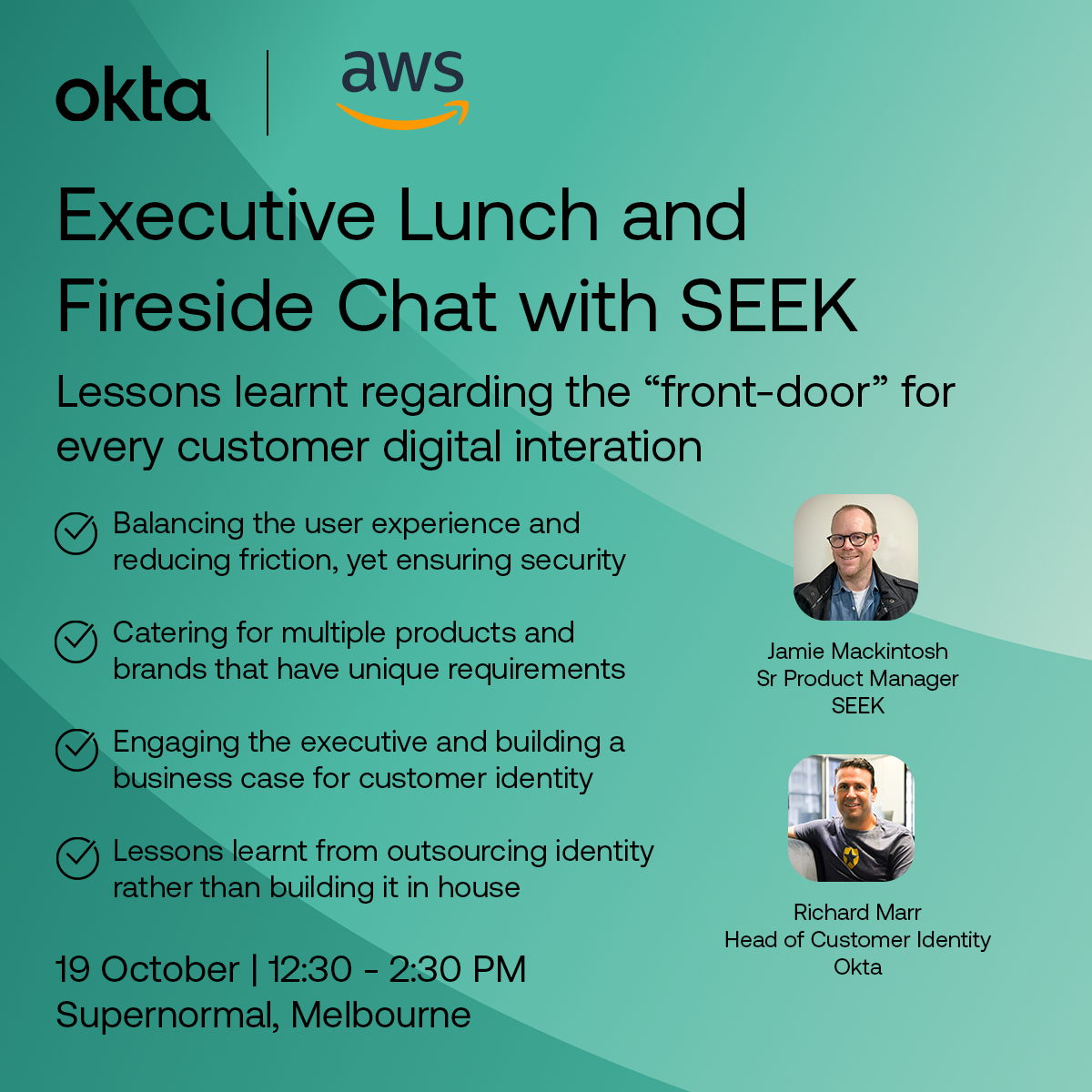 Executive Lunch and Fireside Chat: Okta and AWS Identity Conversation ...