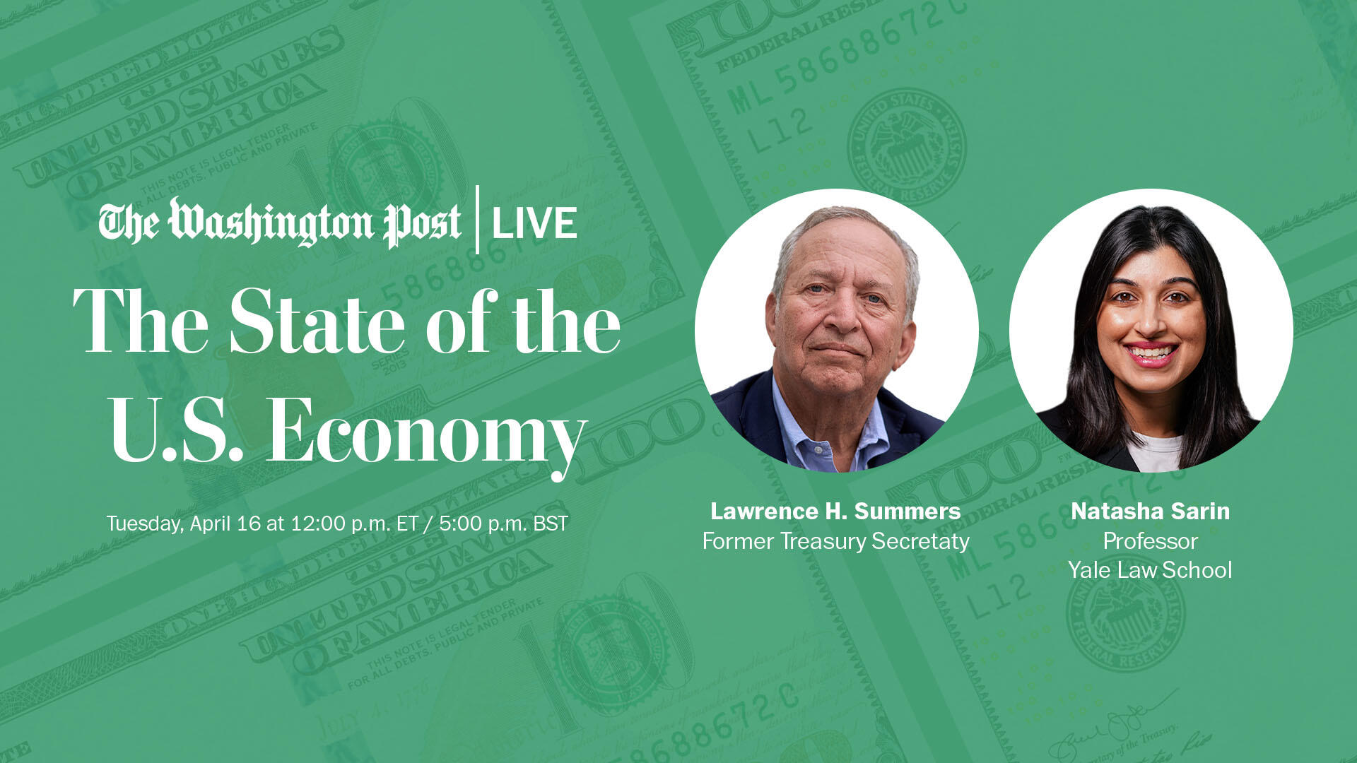 The State of the U.S. Economy with Lawrence H. Summers & Natasha Sarin