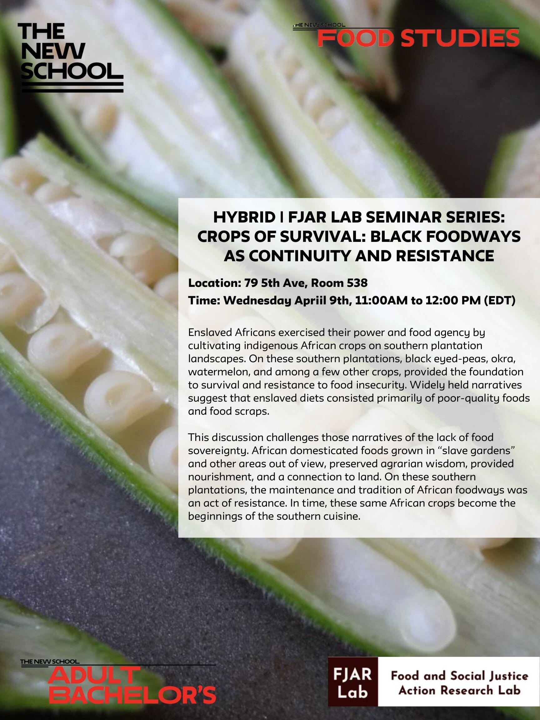 HYBRID | Food and Social Justice Action Research Lab Seminar Series ...